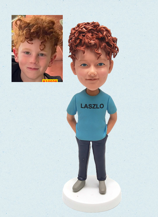 Custom Boy Bobblehead – Personalized Figurine in Casual Outfit Gift for ...